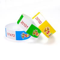 China Factory Cheap Adjustable Tyvek Event Wristbands Activity Barcode Events Variety Of Colors Paper Event Admission Bracelet for sale