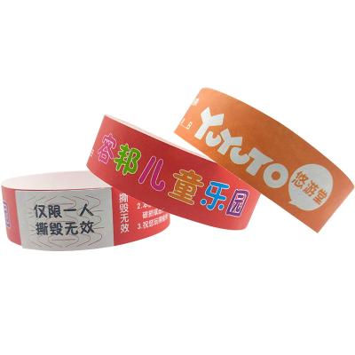 China Adjustable Tyvek Dupont Wristband Activity Barcode Events Paper Event Admission Bracelet for sale