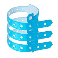 China Custom Disposable Wristband Plastic Vinyl PVC Neon Fluorescent Color Waterproof Event Party Gift Wristband for sale