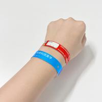 China Activity Tyvek Dupont Paper Wristband Barcode Paper Business Event Admission Bracelet for sale