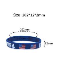 China Slogan Watchword Printed Silicone Bracelets Customization Bands Football Basketball Fans Sports Silicone Wristbands for sale