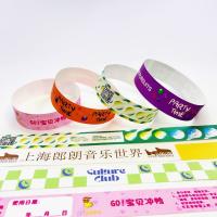 China Tyvek Dupont Paper Wristbands Park Activity Barcode Events Markrting Paper Event Admission Bracelet for sale