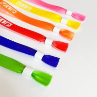 China Customization Logo Polyester Woven Cloth Wristbands Concert Promotion Events Gift Adjustable Length for sale