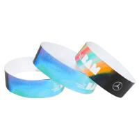 China Tyvek Dupont Paper Wristbands Park Activity Number Barcode Events Markrting Paper Event Admission Bracelet for sale