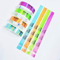 China Factory Wholesale Laser Glitter Wrist Strap Bands Event Concert Festival Laser Logo Shiny Laser Paper Wristband for sale