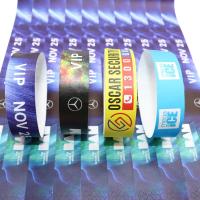 China Manufacturer Tyvek Dupont Paper Wristbands Park Activity With Barcode Number Paper Event Admission Bracelet for sale