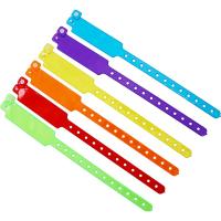 China Manufacturer Customizable Plain Color Wristband Waterproof Plastic Vinyl Event Wristbands With Logo Barcode for sale