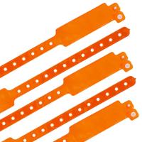 China Manufacturer Customizable Plain Color Wristband Waterproof Plastic Vinyl Event Wristbands With Logo Barcode for sale