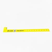 China Custom Promotion Waterproof Vinyl PVC Wristbands L Shape One Layer PVC Waterproof Colorful Paper Wristband for sale