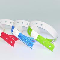 China Custom Promotion Waterproof Vinyl PVC Wristbands L Shape One Layer PVC Waterproof Colorful Paper Wristband for sale
