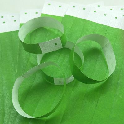 China Water Resistant Tyvek Dupont Wristbands For Events Barcode Variety Of Colors Paper Event Bracelets for sale