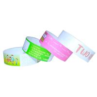 China Water Resistant Tyvek Dupont Wristbands For Events Barcode Variety Of Colors Paper Event Bracelets for sale