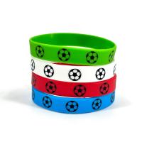 China Custom Event Souvenir Silicone Wristbands Ball Games Star Promotion Multi Color Night Glow Luminous Silicone Band for sale