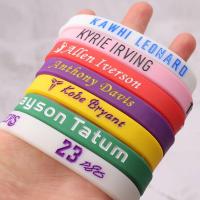 China Multi Color Night Glow Luminous Silicone Wristbands for Basketball Football Games Star Ball for sale