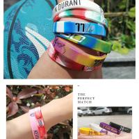 China Multi Color Night Glow Luminous Silicone Wristbands for Basketball Football Games Star Ball for sale