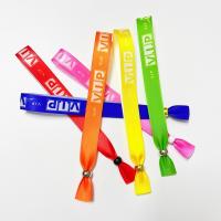 China Adjustable Length Woven Cloth Fabric Wristbands for Concert Promotion Events Gift OEM for sale