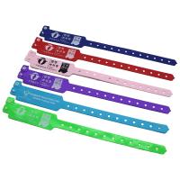 China Custom Disposable Wristband with Snap Lock Closure and Silk Screen Printing Options for sale