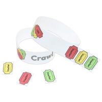 China Waterproof Tyvek Event Wristbands Sweat Resistant Scan The Barcode Paper Event Bracelet for sale