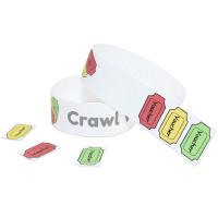 China Waterproof Tyvek Event Wristbands Sweat Resistant Scan The Barcode Paper Event Bracelet for sale