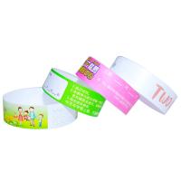 China Swimming Pool Waterproof Paper Wristband with Barcode and Full Color Printing for sale
