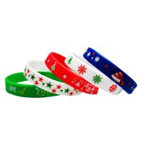 China Customized Silicone Wristbands Merry Christmas For Advertising Promotional Business Event for sale
