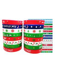 China Customized Silicone Wristbands Merry Christmas For Advertising Promotional Business Event for sale