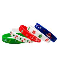 China Customized Silicone Wristbands Merry Christmas For Advertising Promotional Business Event for sale