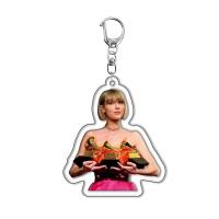 China Factory Custom Holographic Acrylic Key Chain Star Singer Taylor Swift Picture Printed Key Ring Acrylic Keychain for sale