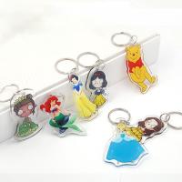 China Transparent Acrylic Keychain With Metal Ring Durable Animation Cartoon Character Printed Ideal Gift Acrylic Keychain for sale