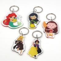 China Transparent Acrylic Keychain With Metal Ring Durable Animation Cartoon Character Printed Ideal Gift Acrylic Keychain for sale