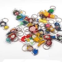 China Transparent Acrylic Keychain With Metal Ring Durable Animation Cartoon Character Printed Ideal Gift Acrylic Keychain for sale