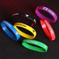 China 20cm-25cm Length Customized Silicone Bracelet for Basketball Ball-Game Star Promotion for sale