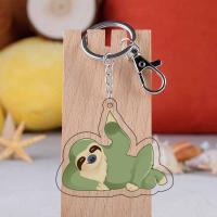 China Custom Holographic Acrylic Keychain , Cute Animal Design Acrylic Picture Keychain for sale