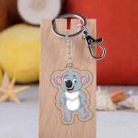 China Custom Holographic Acrylic Keychain , Cute Animal Design Acrylic Picture Keychain for sale