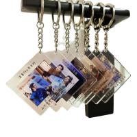 China Gift Acrylic Key Chain Custom Lover Couple Family Friend Photo Printed Acrylic Photo Keyring for sale