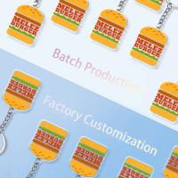 China Transparent Acrylic Keychain With Metal Ring Cute Business Company Logo Printed Promotional Gift for sale