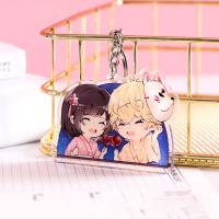 China Factory Pattern Printed Acrylic Keychain Cute Cartoon Character Idol Durable Metal Ring Charms Acrylic Keychain for sale