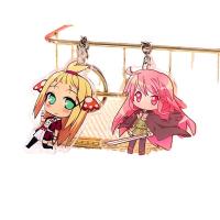China Factory Pattern Printed Acrylic Keychain Cute Cartoon Character Idol Durable Metal Ring Charms Acrylic Keychain for sale