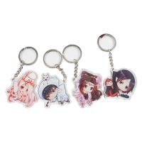 China Manufacturer Pattern Printed Acrylic Keychain Caricatur Cartoon Character Cute Charm Acrylic Keychain for sale