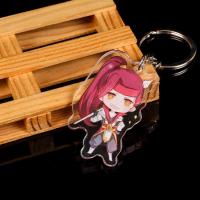 China Manufacturer Cartoon Pattern Printed Acrylic Keychains Caricatur Cartoon Character Cute Charm Acrylic Keychains for sale