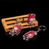 China Manufacturer Cartoon Pattern Printed Acrylic Keychains Caricatur Cartoon Character Cute Charm Acrylic Keychains for sale