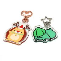 China Manufacturer Custom Cartoon Pattern Printed Acrylic Keychain Caricatur Cartoon Character Cute Charm Acrylic Keychains for sale