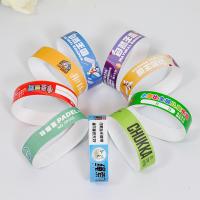 China Custom Event PP Synthetic Paper Wristband Pattern Color Printed Waterproof Sweat Resistant Entry Admission Wrist Bands for sale