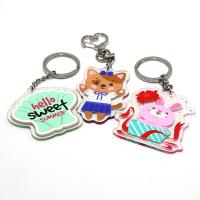 China Manufacturer Custom Pattern Printed Acrylic Keychain Cute Caricatur Cartoon Character Bag Charm Acrylic Keychain for sale