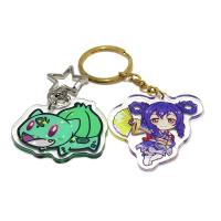 China Manufacturer Custom Pattern Printed Acrylic Keychain Cute Caricatur Cartoon Character Bag Charm Acrylic Keychain for sale