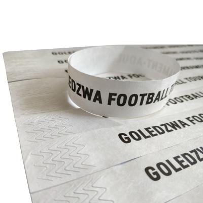China Tyvek Event Custom Bracelet Barcoding Numbered Waterproof Pool Party Identification Entry Admission Paper Wristbands for sale