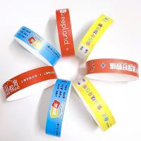 China PP Synthetic Paper Custom Event Wristband Party Park Logo Printed Waterproof Sweat Resistant Entry Admission Wrist Bands for sale