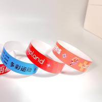 China PP Synthetic Paper Custom Event Wristband Party Park Logo Printed Waterproof Sweat Resistant Entry Admission Wrist Bands for sale