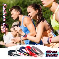 China Personalized Silicone Wrist Bands for Soccer and Basketball Games Length 20cm-25cm for sale