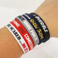 China Personalized Silicone Wrist Bands for Soccer and Basketball Games Length 20cm-25cm for sale